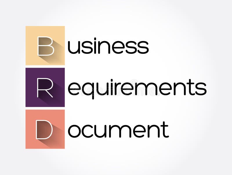 BRD, Business Requirements Document. Concept with Keyword, People and ...