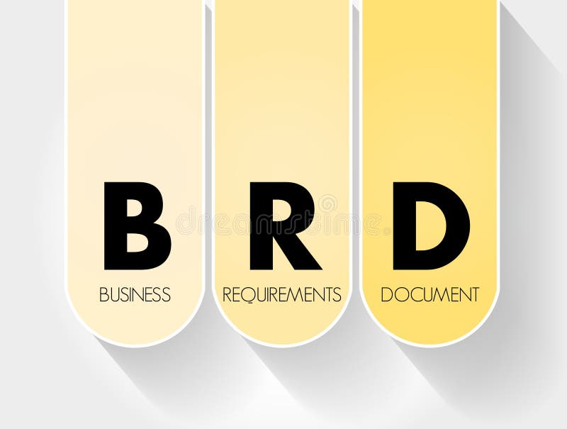BRD, Business Requirements Document. Concept with Keyword, People and ...