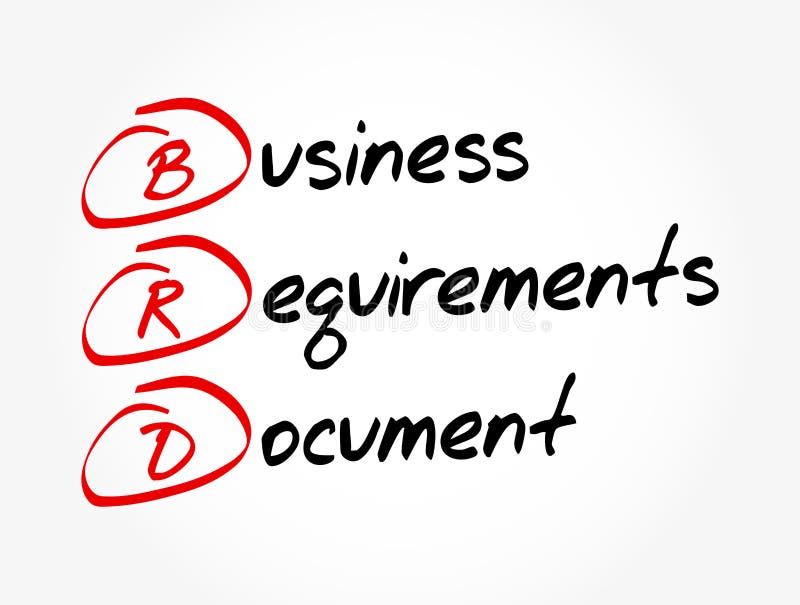 BRD - Business Requirements Document Acronym, Concept Background Stock ...