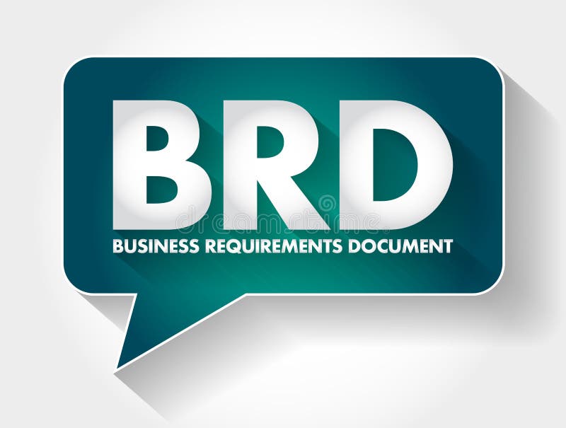 BRD - Business Requirements Document Acronym, Concept Background Stock ...