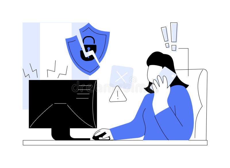 Breach Detection Isolated Cartoon Vector Illustrations. Stock Vector ...