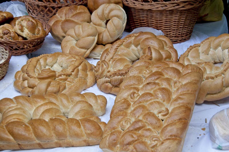 Ukrainian Traditional Holiday Bread Stock Photo - Image of outdoors ...