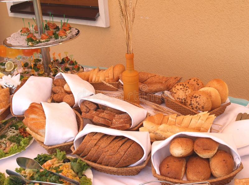 Bread Display at a Hotel Buffet Stock Photo - Image of dining, variety ...