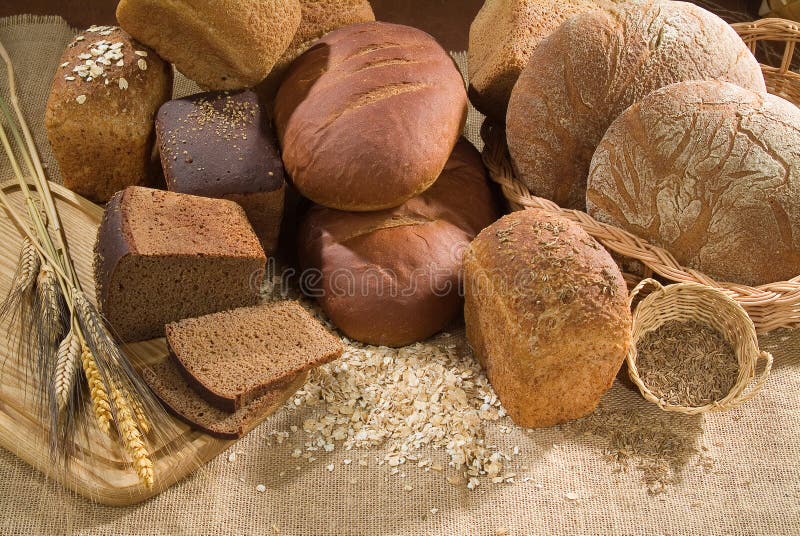 Variety of breads stock image. Image of industry, slices - 10737347