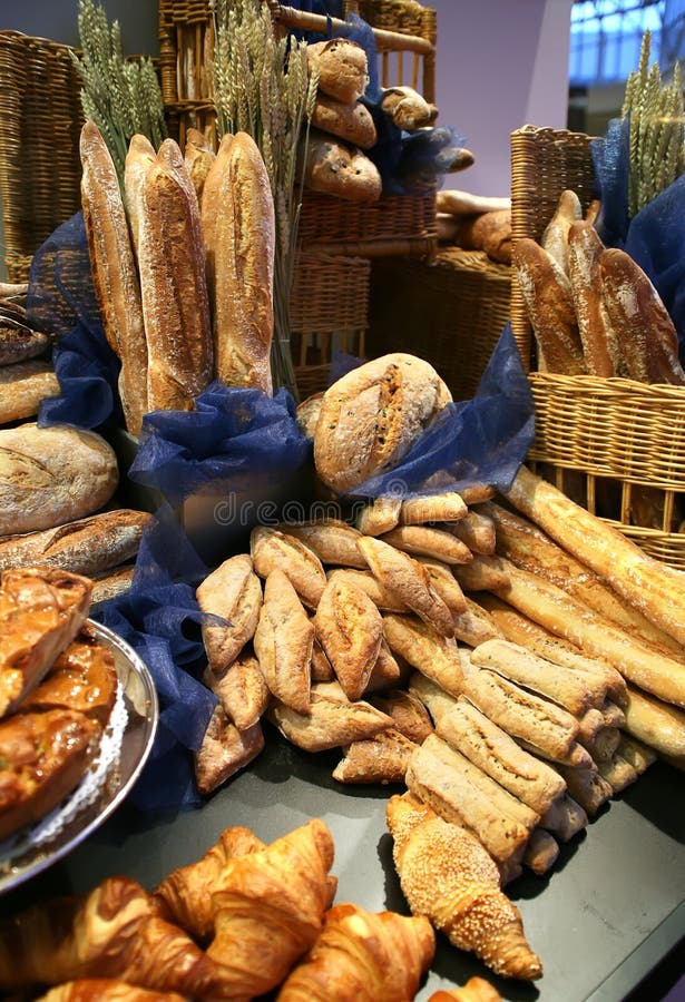 Bread Display at a Hotel Buffet Stock Photo - Image of dining, variety ...