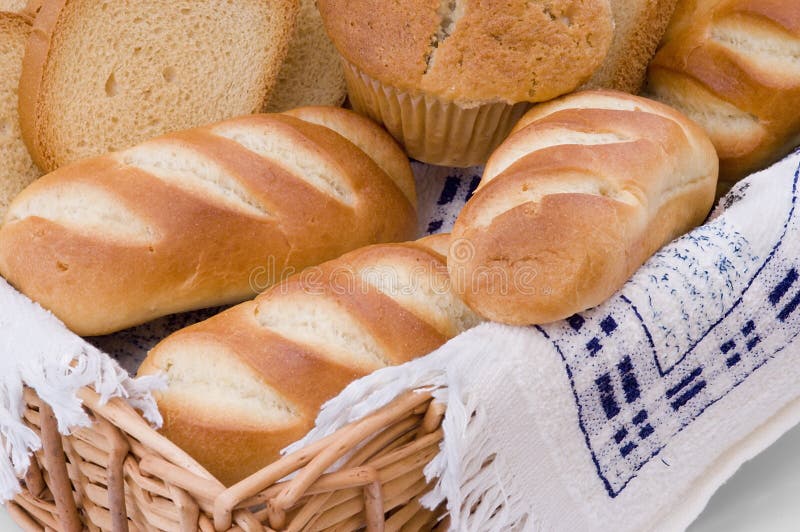 Bread Assortment In A Basket Stock Photo - Image of plant, studio: 5804816