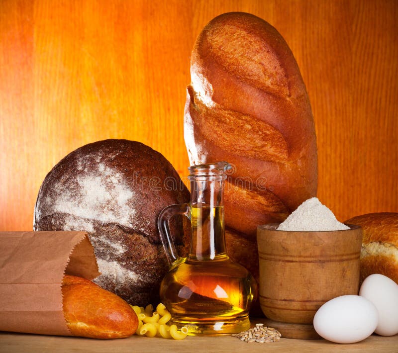 Cereal Bread Making Ingredients Stock Photo - Image of bake, dinner ...