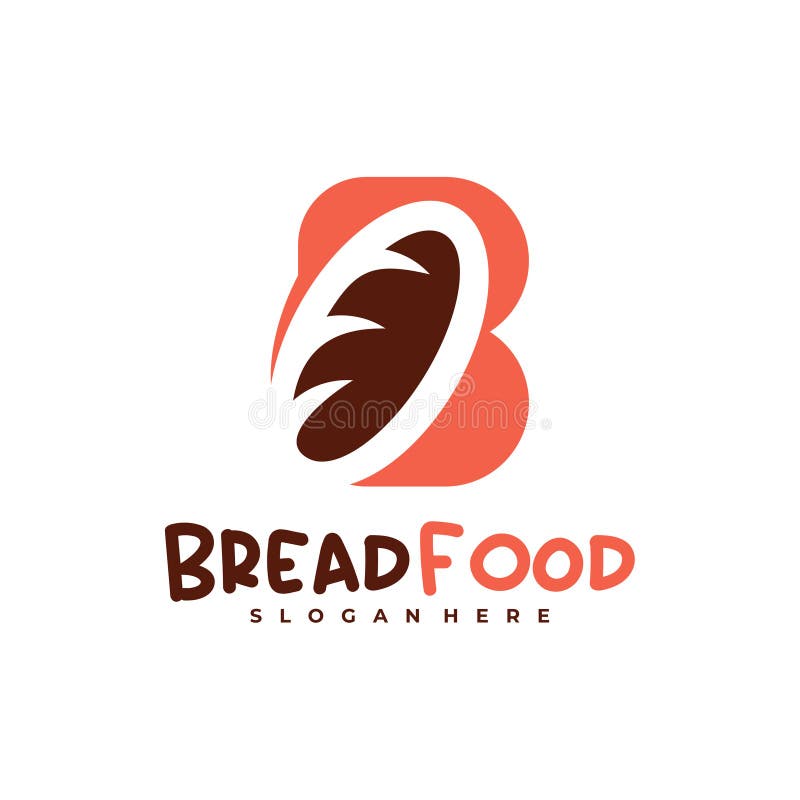 Bread with B Logo Vector Template, Creative Bread Fast Logo Design ...