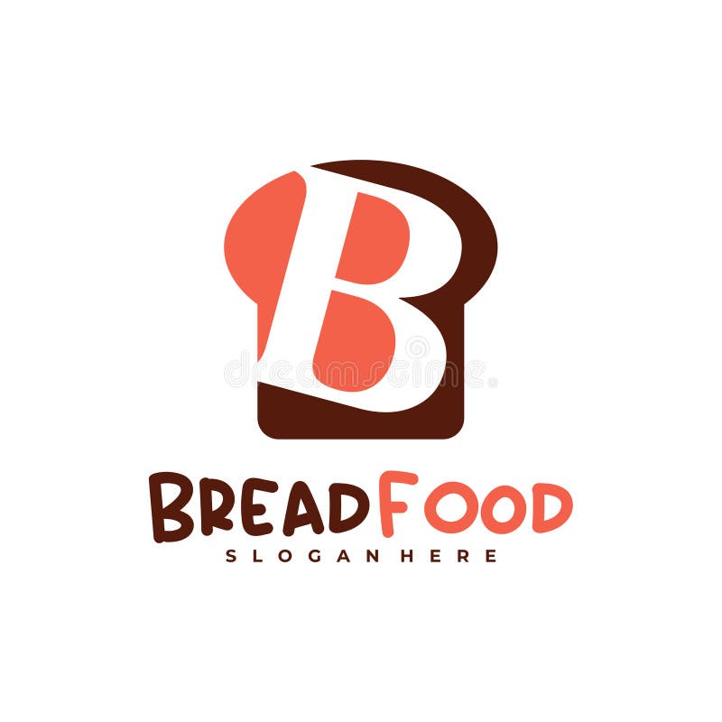 Bread with B Logo Vector Template, Creative Bread Fast Logo Design Concepts Stock Vector ...