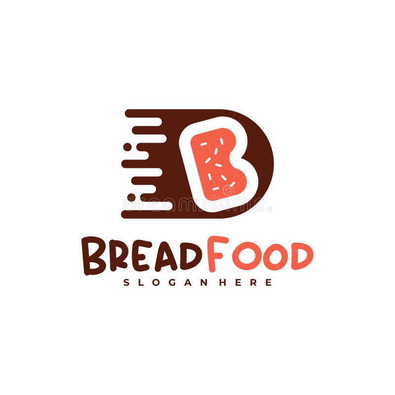 Bread with B Logo Vector Template, Creative Bread Fast Logo Design ...
