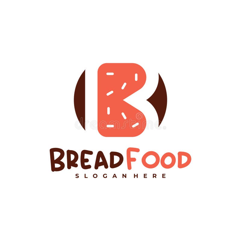 Bread with B Logo Vector Template, Creative Bread Fast Logo Design ...