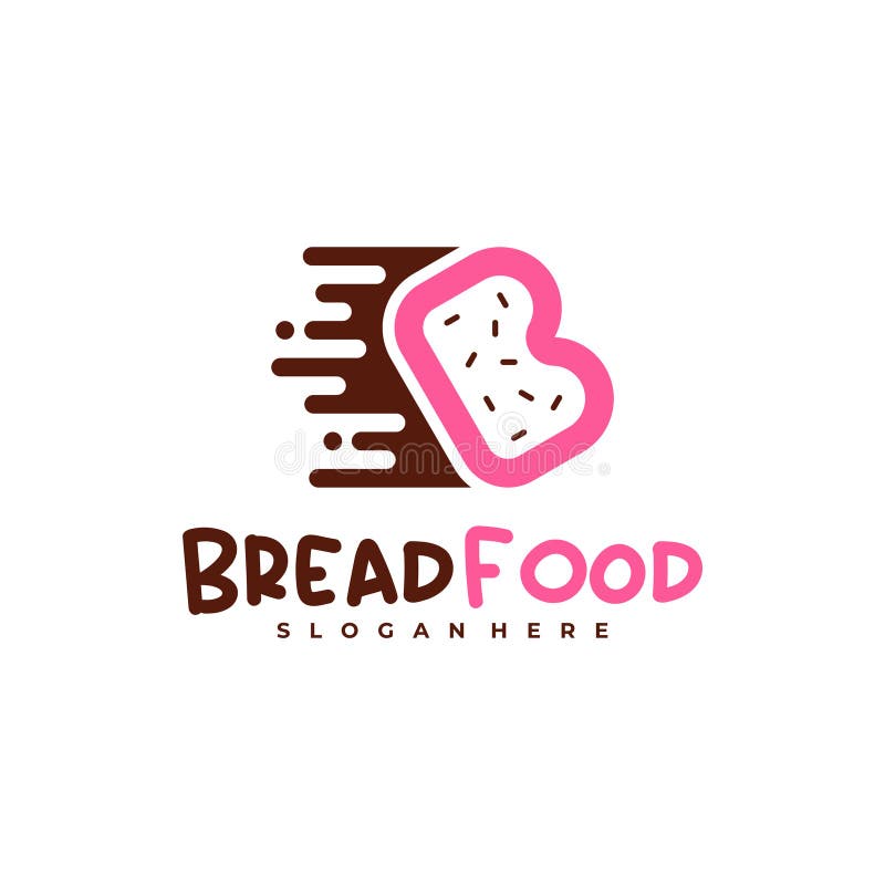 Bread with B Logo Vector Template, Creative Bread Fast Logo Design ...