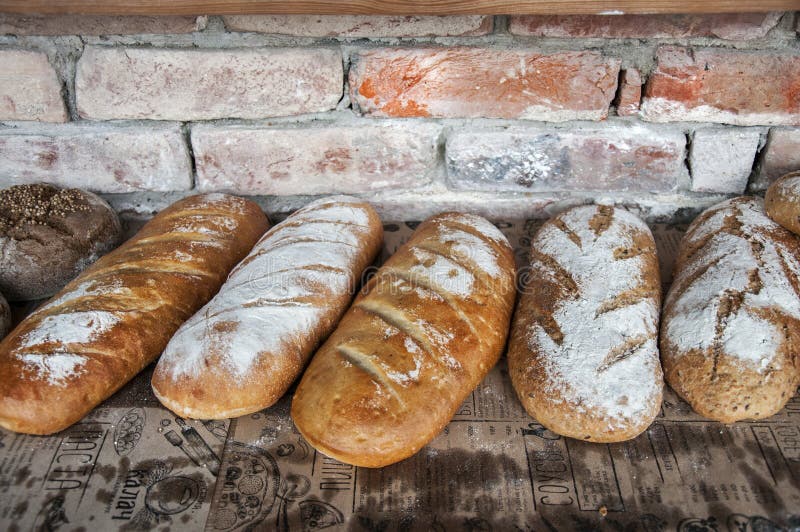 Bread from bakery stock photo. Image of background, spelled - 129383492