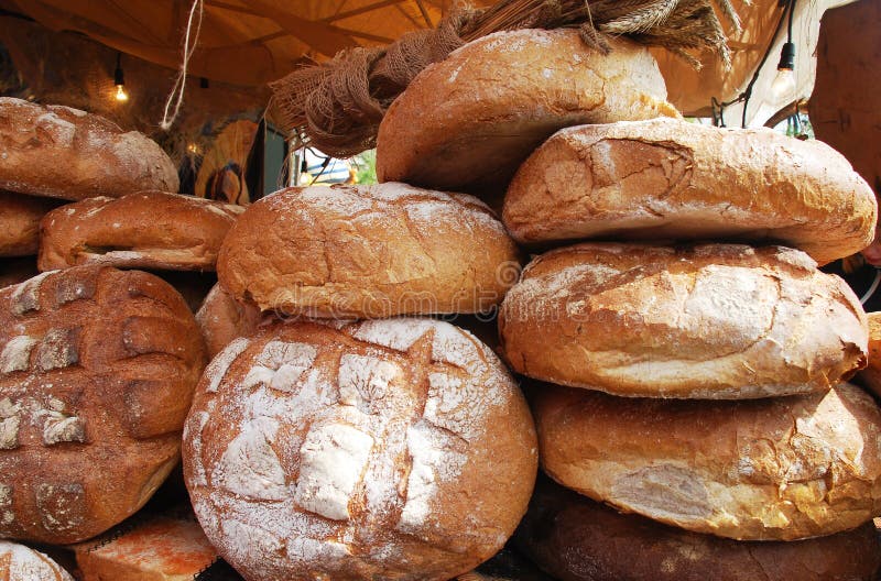 Bread on bakery stand stock image. Image of pick, stand - 73771183