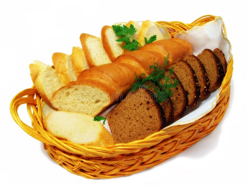 Bread, in a basket. stock photo. Image of appetite, sliced - 14849636
