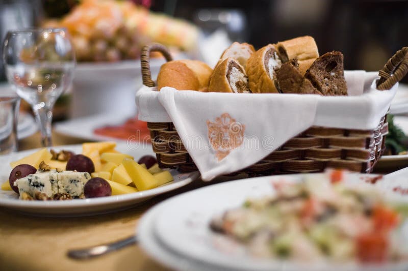 Bread Display at a Hotel Buffet Stock Photo - Image of dining, variety ...