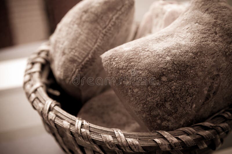 Bread in basket stock image. Image of meal, appetizer - 26236621
