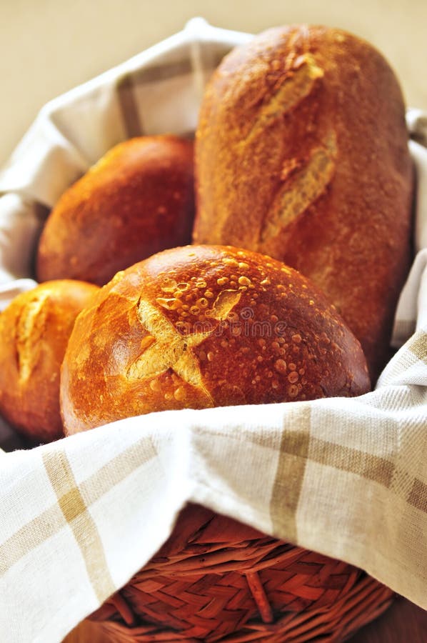 Bread in basket stock photo. Image of grains, details - 9208876