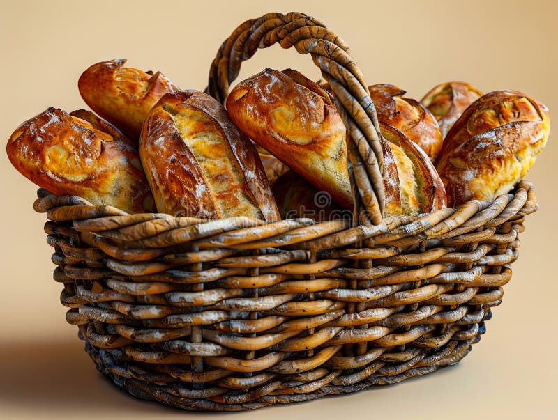 Bread Basket - 3d Model by Samantha Mcdonald Stock Photo - Image of model, picnic: 326142866