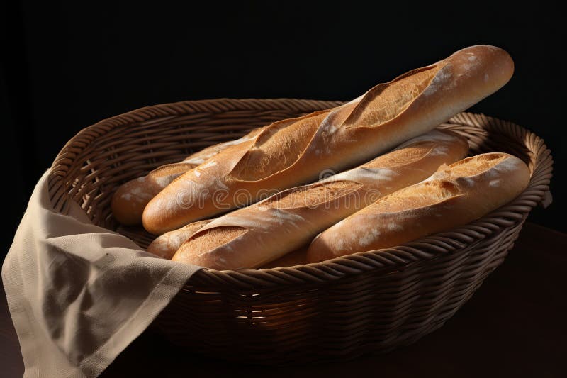 Bread in the Basket from Generative Ai Stock Illustration ...