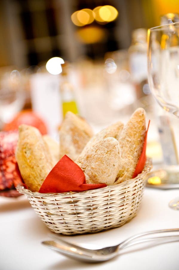 Bread in a basket stock photo. Image of lunch, food, loaf - 9689856