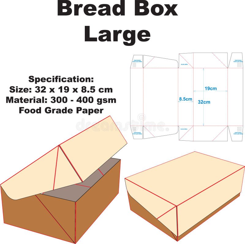 Bread Box Large Vector stock vector. Illustration of addition - 256197490