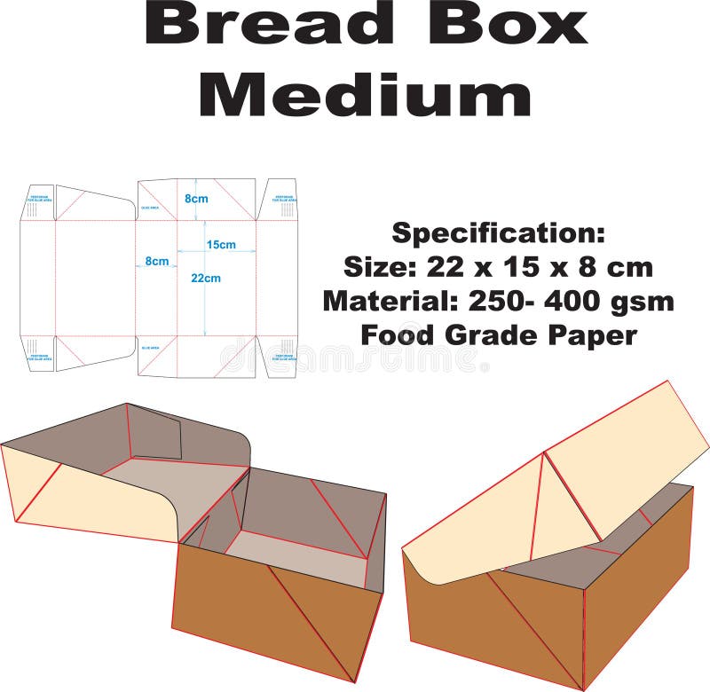 Bread Box Medium Vector Layout Stock Vector - Illustration of document ...