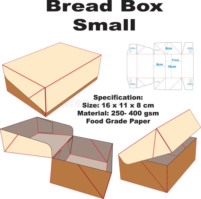 Lunch Box Vector-simple & No Glue Stock Vector - Illustration of shape ...