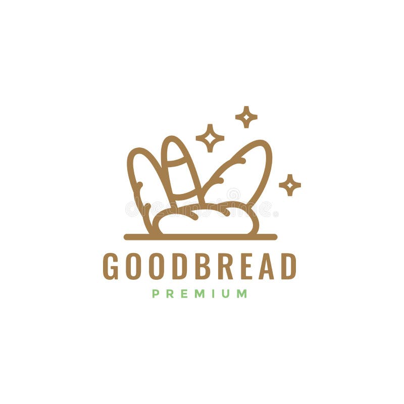 Bread Breakfast Food Minimal Logo Design Vector Stock Vector ...
