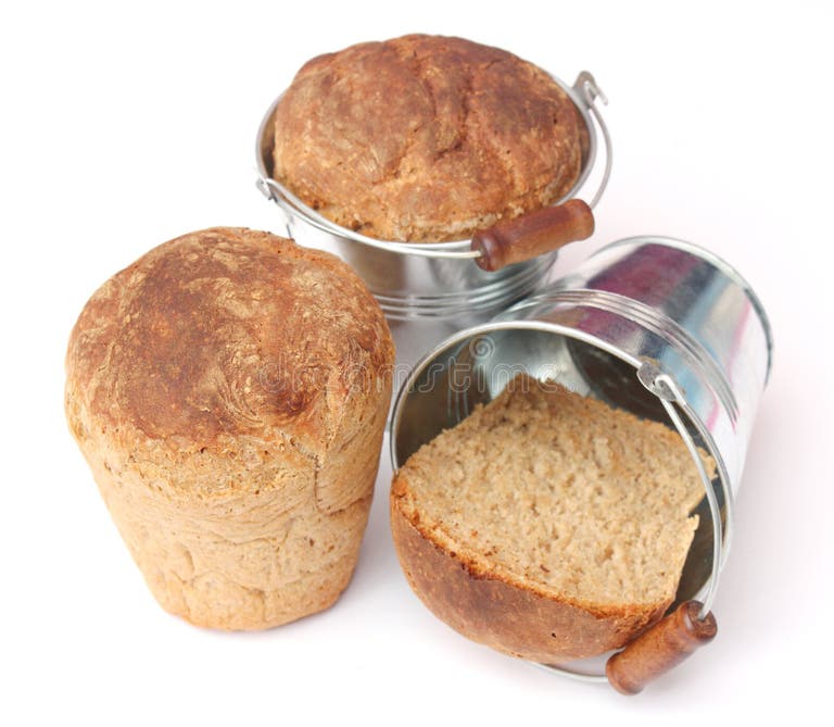 Bread in a bucket stock image. Image of baking, bucket - 38782193