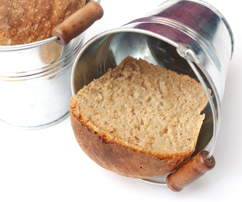 Bread in a bucket stock image. Image of baking, bucket - 38782193
