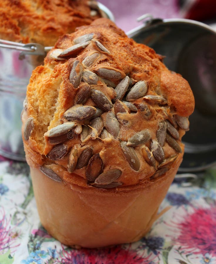 Bread in a bucket stock image. Image of homemade, food - 93582079