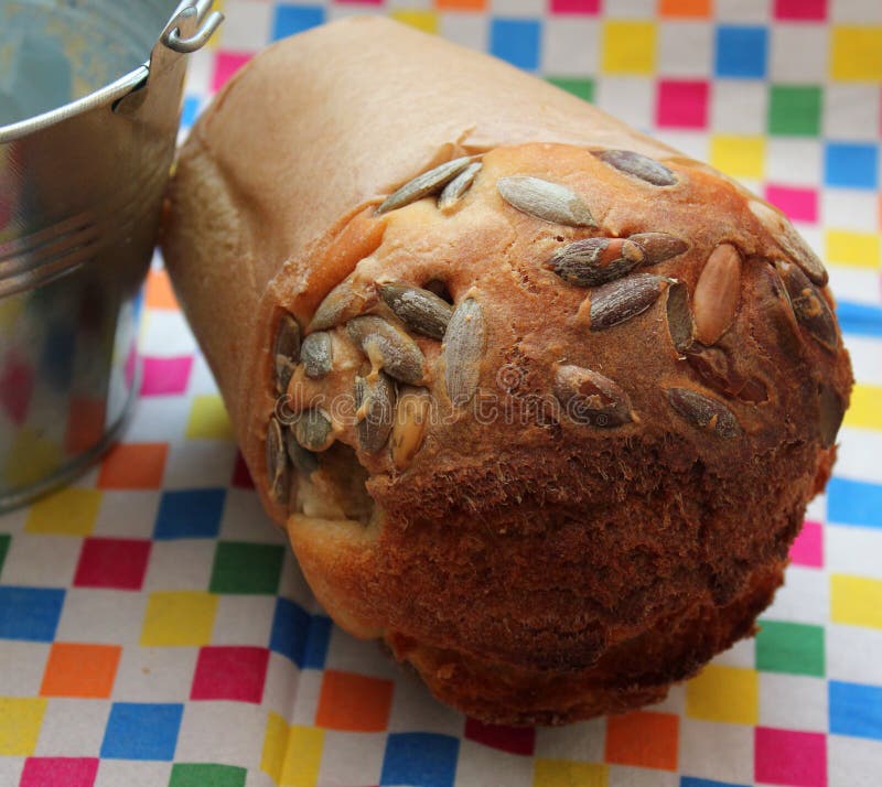 Bread in a bucket stock photo. Image of food, bucket - 93582182