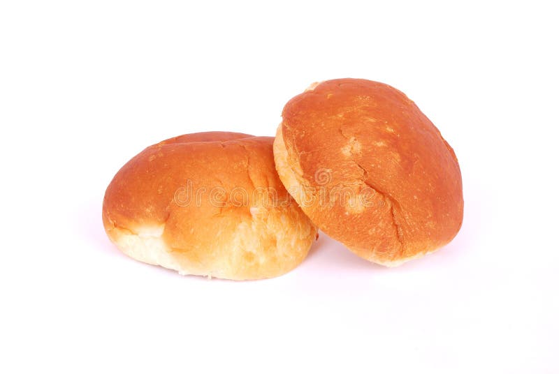 Soft White Bread Rolls Isolated on White Background Stock Photo - Image ...