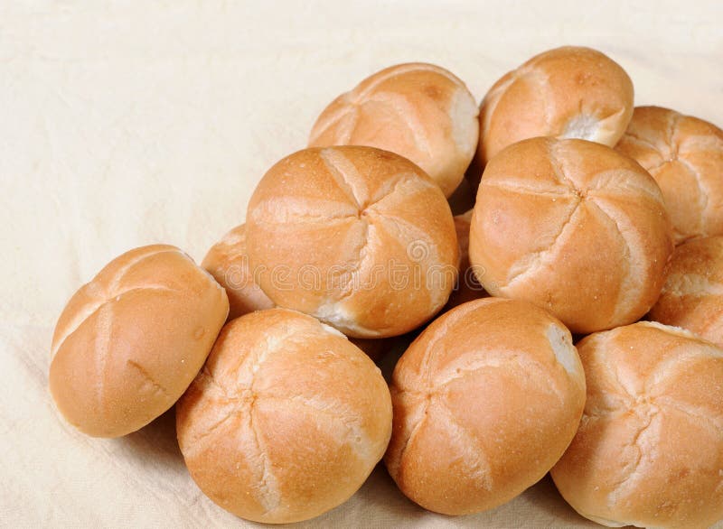 Bread Buns for Breakfast or Dinner Stock Photo - Image of white, dinner ...
