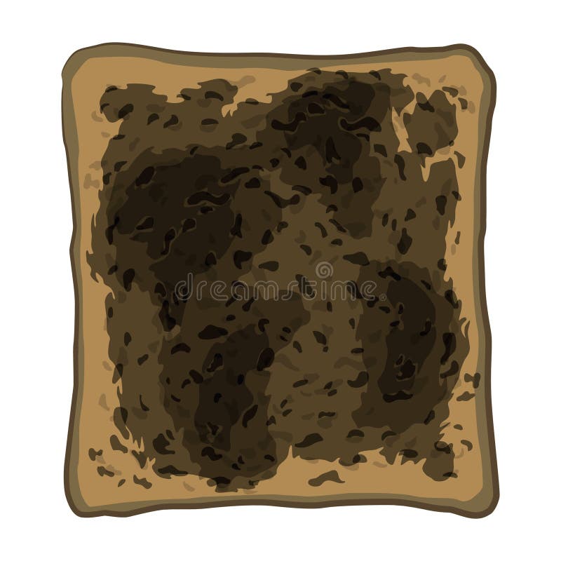 Bread Burned Toast Top View Food Stock Vector - Illustration of cartoon ...
