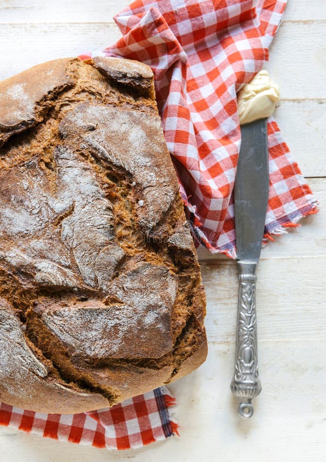 Bread and butter stock image. Image of knife, loaf, german - 64051621