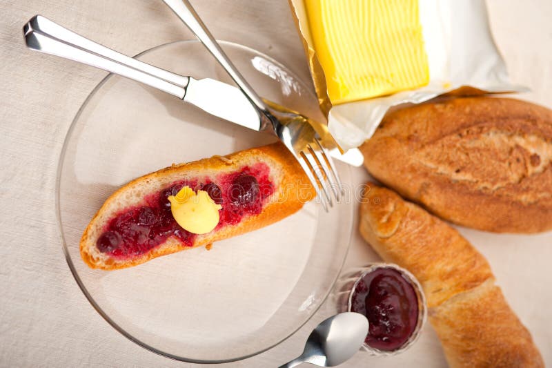 Bread butter and jam stock photo. Image of breakfast - 29359516