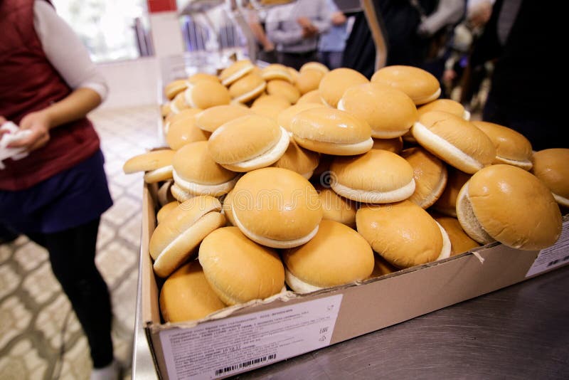 Bread at a Cafeteria for the Poor Editorial Stock Image - Image of ...