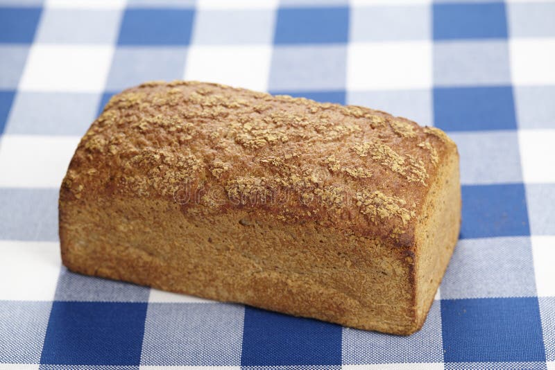Bread on a Checkered Tablecloth Stock Image - Image of nutrition, bread ...