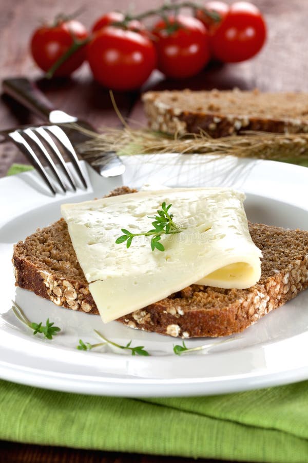 Bread with cheese stock photo. Image of meal, slice, bread - 17425004