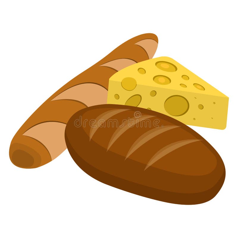 Bread, Cheese Icon. Food Label, Logo for Web and Banners Stock Vector ...