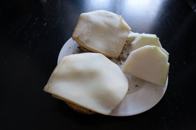 Bread and Cheese Snack Portion Stock Photo - Image of food, meal: 268566260