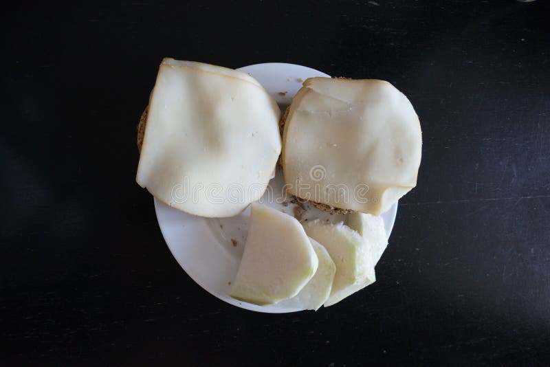 Bread and Cheese Snack Portion Stock Image - Image of health, emmental ...