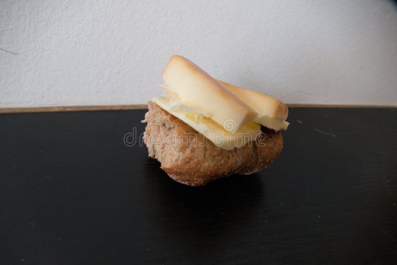 Bread and Cheese Snack Portion Stock Image - Image of portion, three ...