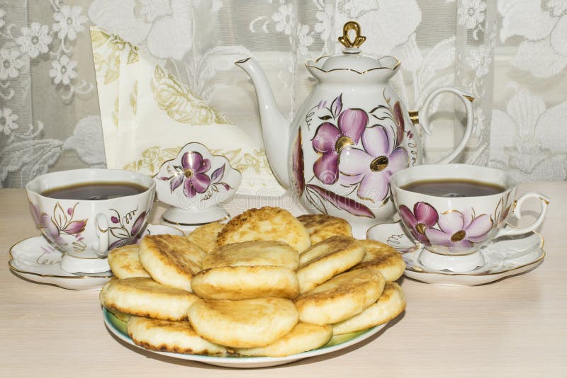 Bread with cheese to tea stock image. Image of food - 113819439