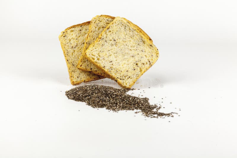 Bread with chia seeds stock photo. Image of baked, chia - 189472496