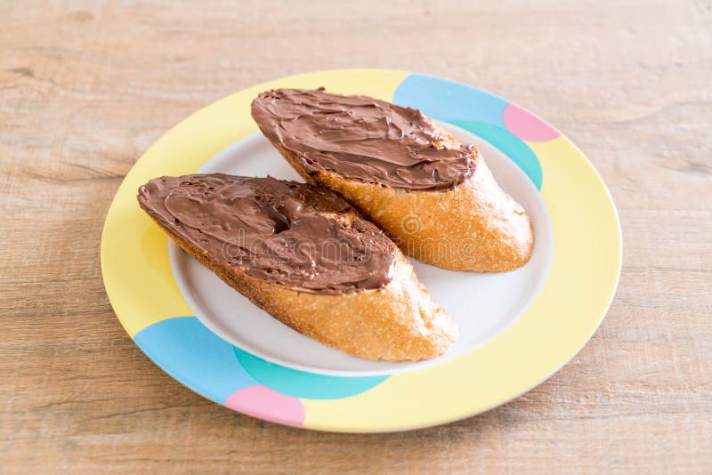 Bread with Chocolate Spread Stock Image - Image of closeup, kids: 39767551