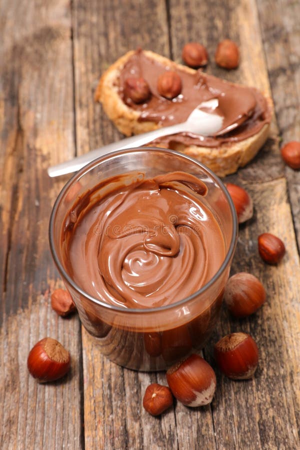 Bread with Chocolate Spread Stock Photo - Image of nutella, spread ...
