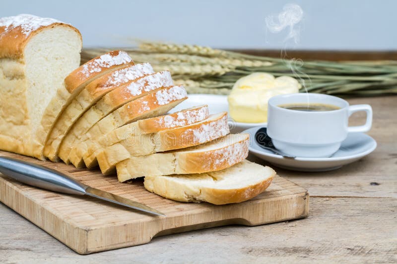Bread and coffee stock image. Image of drink, sandwich - 75876783